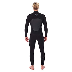Rip Curl Mens Flashbomb 3/2mm Chest Zip Wetsuit - Black - Easy Stretch Lightweight Flash Lining