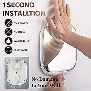 VELMADE Shower Mirror Fogless for Shaving with Razor Holder Suction Fogless Mirror for Shower Bathroom Shaving Mirror Fogless Shatterproof No Drilling Removable Anti Fog Mirror for Man & Woman, White