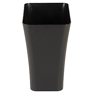 CLOROX Textura Slim Trash Can - 3.1 Gallon Small Waste Basket for Narrow Spaces - Skinny Plastic Garbage Bin for Bathroom, Bedroom, or Office, Black