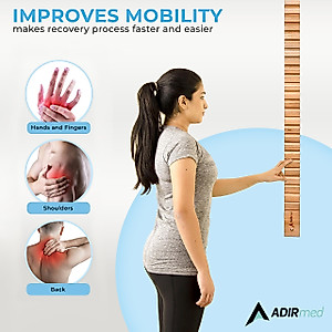 AdirMed 2-Pack Wooden Finger and Shoulder Ladder - Hand Therapy Ladder for Rehabilitation - Motion Improvement Physical Therapy Ladder