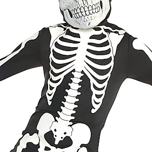 amscan Glow in The Dark X-Ray Skeleton Costume Small (4-6)- 3 pcs., multicolored