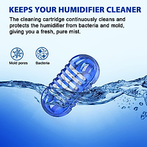 GoKBNY 20-Pack Humidifier Cleaner Filters Demineralization Cleaning Ball Cartridge For Almost Humidifiers/Water Tanks, Prevents Hard Water Build-Up，Eliminates White Dust and Odor, Purifies Water