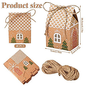 BESARME 40 Pieces Mini Party Favor Boxes Gift Bags, Small Gift Boxes Xmas Treats Party Favors (Europe Style)