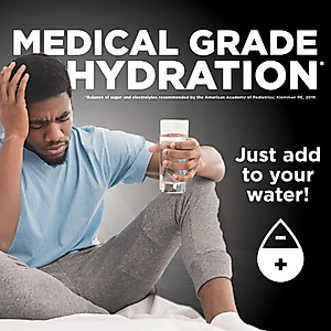 Amazon Basic Care Advantage Care Electrolyte Powder Packets for Rehydration, Berry Frost, 6 Count