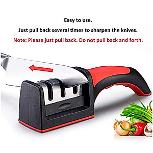 MICPANG Knife Sharpener 3 Stage Knife Sharpening Tool for Dull Steel, Paring, Chefs and Pocket Knives to Repair, Restore and Polish Blades