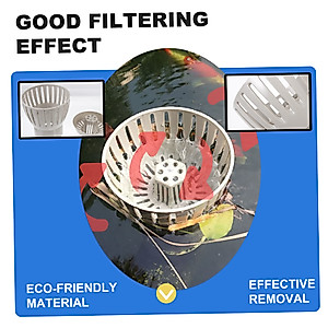 FONDOTIN 1 Pc Filter roof Drain Strainer Drain Pipe Fittings filtro para pecera Pool Sink Strainer Plastic Fish Bowl Pond Drain Cover Plastic Aquarium Skimmer abs Fish Tank Basket White