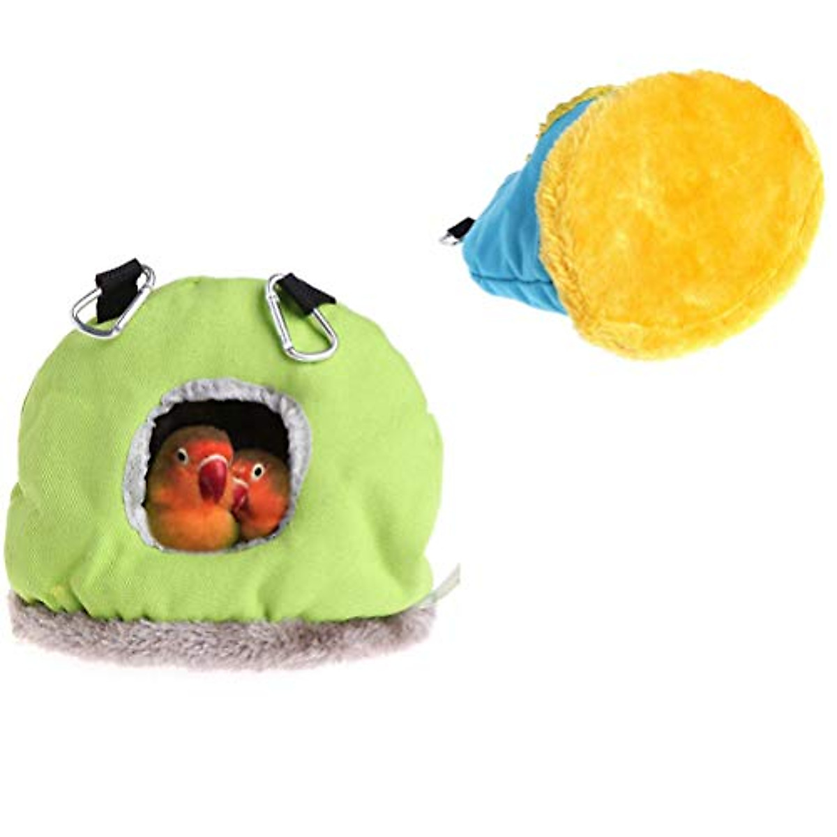 POPETPOP Cotton Winter Parrot Nest Warm Bird Hammock Hamster Hammock Small Pet Sleeping Bag Winetr Parrot Cave Pet House for Squirrel Hedgehog Budgies 11 x 10 x 5cm