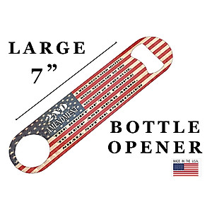 USA Flag Second 2nd Amendment Speed Bottle Opener Heavy Duty Gift Patriotic American US