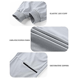 GIROLA Men's Sweatpants, Slim Fit Men Jogger Pants Tapered Gym Workout Pant for Jogging,Casual Athletics,Running,Training Grey