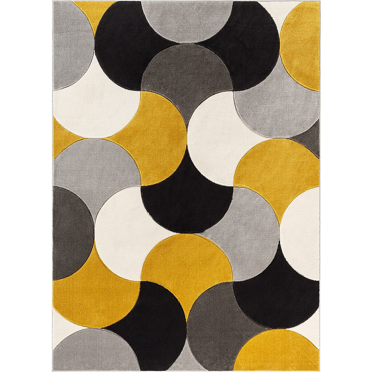 Well Woven Hilda Blush Pink Modern Geometric Circles & Boxes Pattern Area Rug