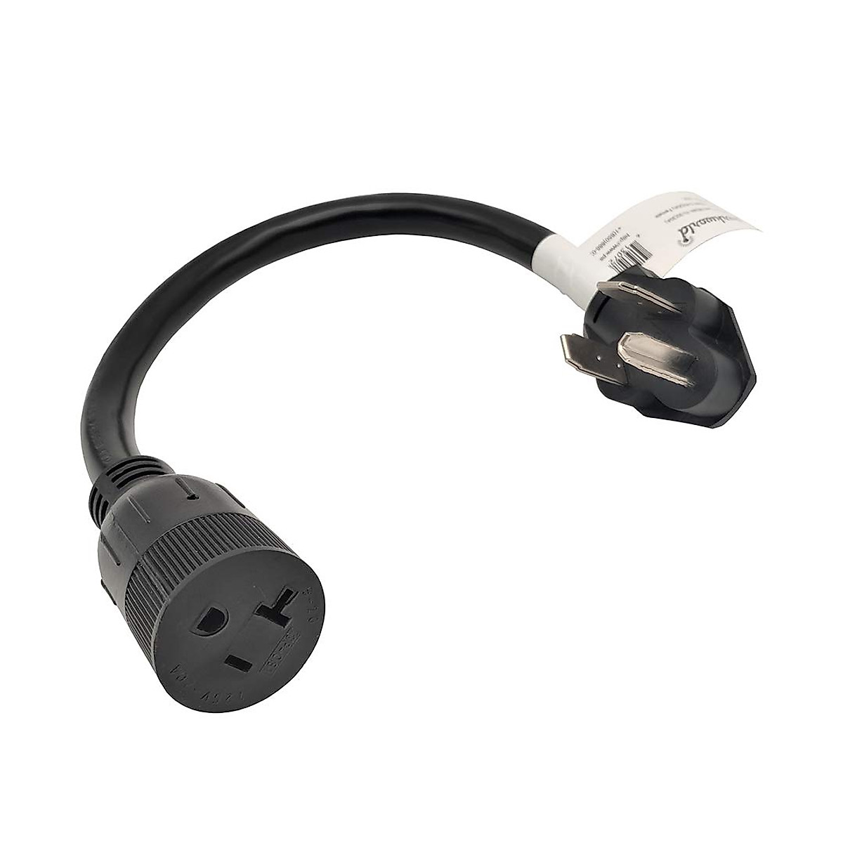 Parkworld 886344 Dryer 10-30 Plug Male to Household 5-15 (Generator 5-20) Receptacle Female Adapter Cord (ONLY Output 250 Volt)