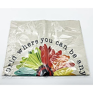 Daisy In A World Where You Can Be Anything Be Kind Garden Flag Vertical Double Sided Burlap Banners Yard Outdoor Home Decor 18"X12"(White）