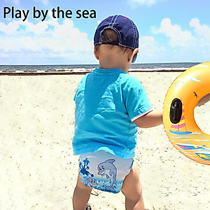 Swim Diaper, Reusable Swim Diaper Adjustable, Soft, Breathable, Waterproof, Boys & Girls Baby Swim Diaper Sizes N–5(6-33lbs)