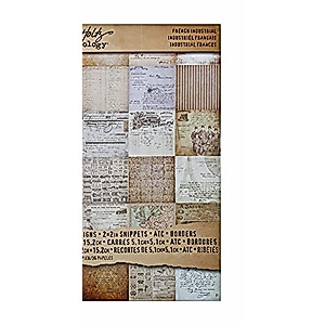 French Industrial Paper Stash by Tim Holtz Idea-ology, 36 Sheets, Double-Sided Cardstock, Various Sizes, Multicolored, TH93052