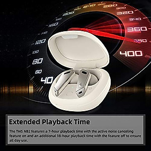 Edifier TWS NB2 True Wireless Active Noise Canceling Earbuds, ANC in-Ear Detection,Touch Control, Bluetooth 5.0 Earphones, 32 Hours Playback, White…