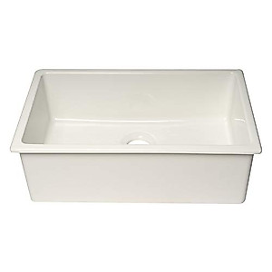 Alfi brand AB3018UD-W Kitchen Sink, White, 29.88"L x 18.13"W x 10"H