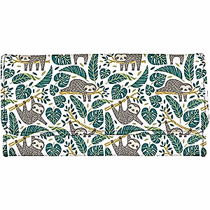 Jeiento Cute Sloth Clutch Wallet for Women Girl Trifold Wallets Clutch Purse Card Holder Case Coin Money Bag