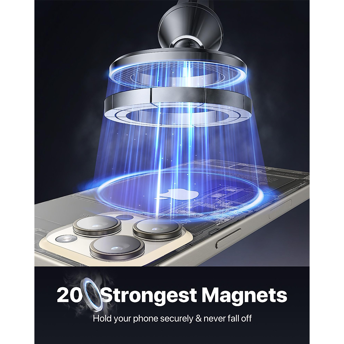 andobil for Magsafe Car Mount [Strongest Magnet, Easy Installation] All Metal Magnetic Cell Phone Holder Car, 360° Air Vent Car Phone Mount, Fits for iPhone 15 14 13 12 Pro Max Samsung S24 S23 Ultra