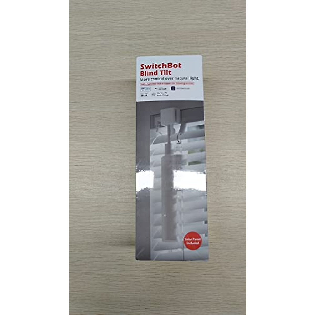 SwitchBot Blind Tilt Motorized Blinds - Smart Electric Blinds with Bluetooth Remote Control, Solar Powered, Light Sensing Control, Add Hub to Make it Compatible with Alexa & Google Home