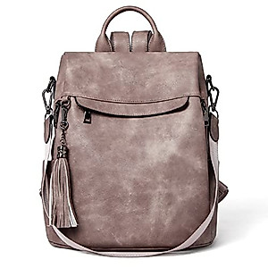 Telena Backpack Purse for Women PU Leather Anti Theft Large Ladies Fashion College Shoulder Bag with Women Wallets