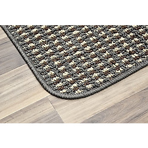 Garland Rug Berber Coloriations 18" x 28"/18" x 28", Cinder Gray