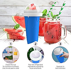 Slushy Maker Cup, Slushy Cup TIK Tok Frozen Magic Squeeze Cup Cooling Maker Cup Quick Frozen Smoothies Cup Ice Cream Maker Cup for Children