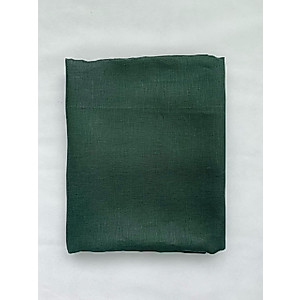 Charmii 100% Linen Fabric by The Yard, Precut Embroidery Fabric Linen for Clothing, Crafts and Quilting, Soft, Versatile, Breathable, 57.5" Wide, Green