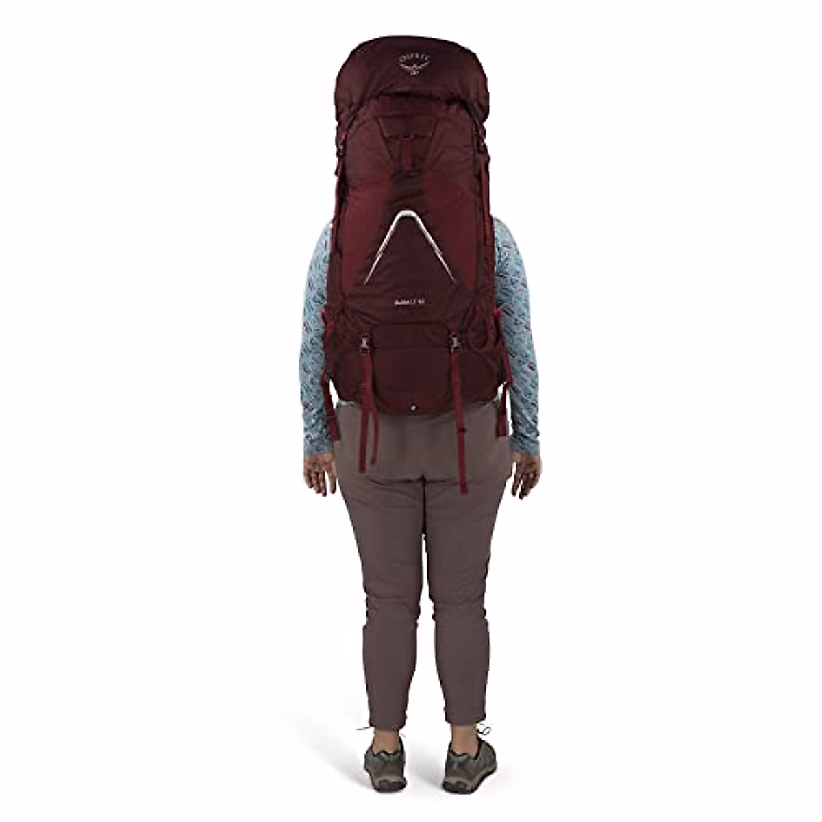 Osprey Aura AG LT 65L Women's Backpacking Backpack, Black, WM/L