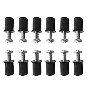12 Pieces M4 Rubber Well Nuts with Stainless Steel Screws Kit Fit for Kayak Canoe Boat Marine Hardware Fasteners