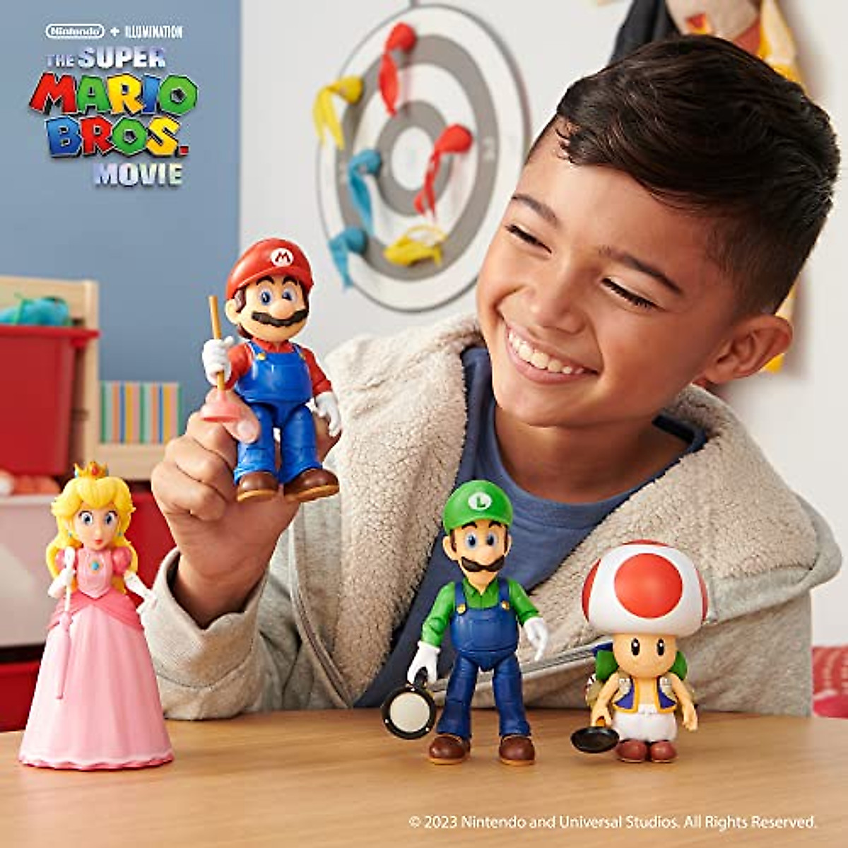 THE SUPER MARIO BROS. MOVIE - 5 Inch Action Figures Series 1 – Mario Figure with Plunger Accessory