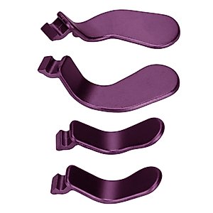 4PCS Controller Paddles for XboxOne Elite Controller Series, Stainless Steel Replacement Game Controller Interchangeable Paddles for XboxOne Elite Controller Series 2 Model 1797 (Purple)