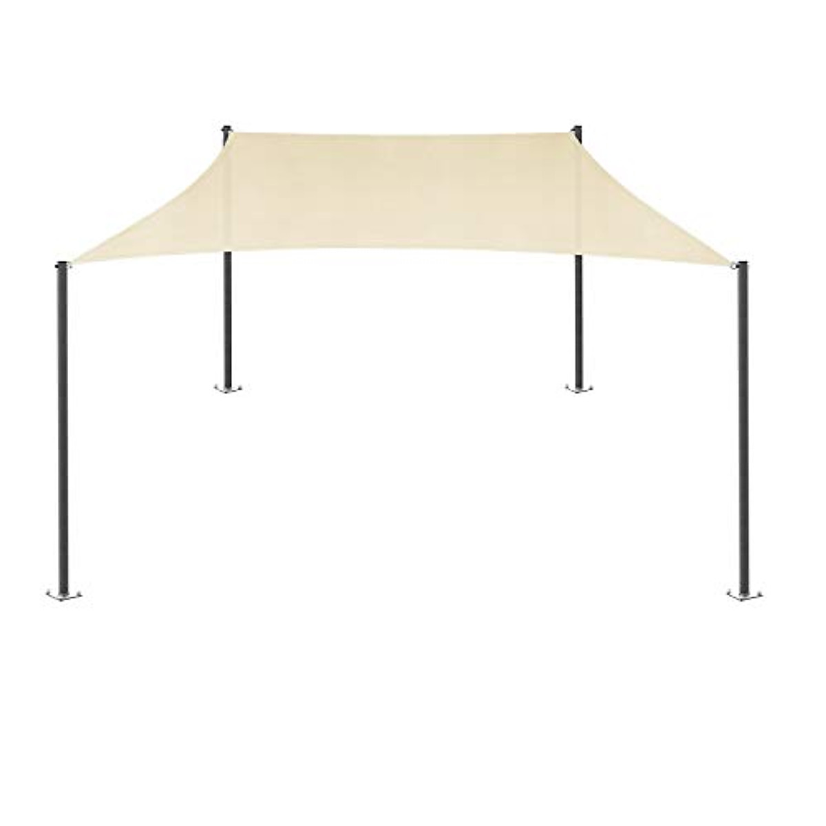 E&K Sunrise 12' x 12' Waterproof Sun Shade Sail-Beige Rectangle UV Block Durable Awning Perfect for Canopy Outdoor Garden Backyard-Customized