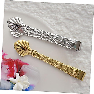 Amosfun 4 Pcs Food Clip Stainless Steel Ice Tongs Sugar Tongs Capacillos Para Cupcake Mini Kitchen Utensils Buffet Tong Salads Tong Kitchen Supplies Stainless Steel Clamp Metal Fruit Pizza