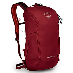 Osprey Skarab 18L Men's Hiking Backpack with Hydraulics Reservoir, Mystic Red
