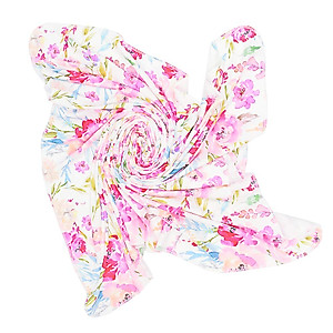 Galabloomer Newborn Receiving Blanket Headband Set Flower Print Baby Swaddle Receiving Blankets Sunflower Heart