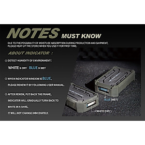 Silent Dry Gun Safe Dehumidifier, Reusable mini Portable Dryer effective for up to 20L, Fast renew and remover for Gun/Safe/Camera/Instrument, Pioneer, 1 piece (Swat Black)