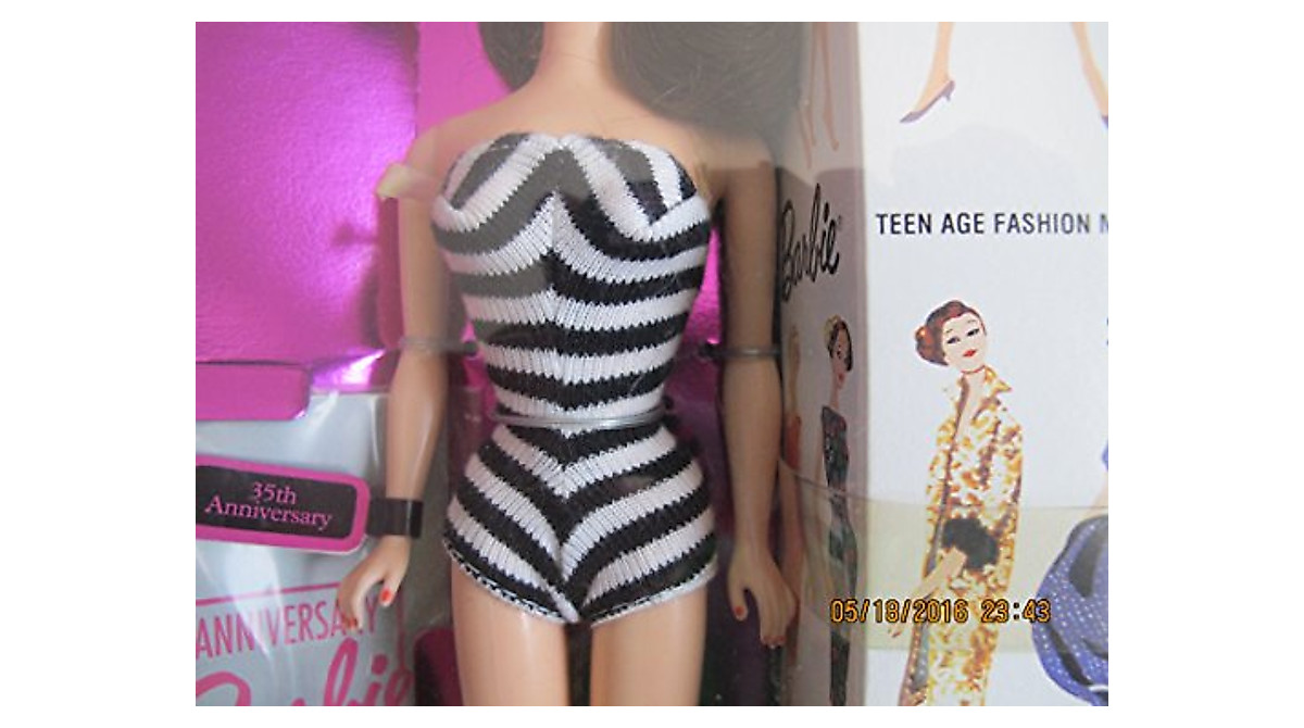 Barbie 35th Anniversary Doll (Brunette Hair) Reproduction 1959 Doll ...