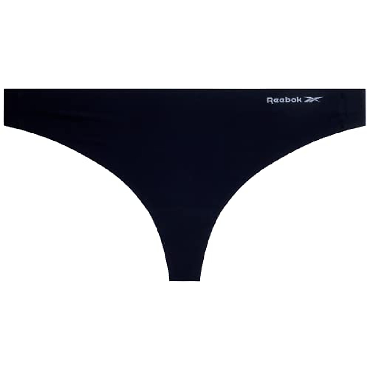 Reebok Women's Underwear - Stretch Performance Thong Panties (4 Pack), Size Large, Shark Skin/Black