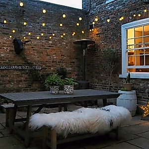 Solar String Lights, Waterproof and Shatterproof LED Outdoor Solar Light with 25 G40 Bulbs, 27 Ft Long Umbrella Sting Lights Patio Lights