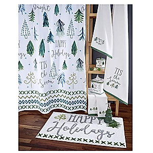 Avanti Linens Christmas Trees Collection 2 pc Fingertip Towel Set, White