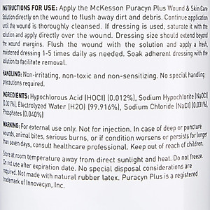 McKesson Puracyn Plus Wound and Skin Care Solution, Would Irrigation Solution, 16.9 fl oz, 1 Count