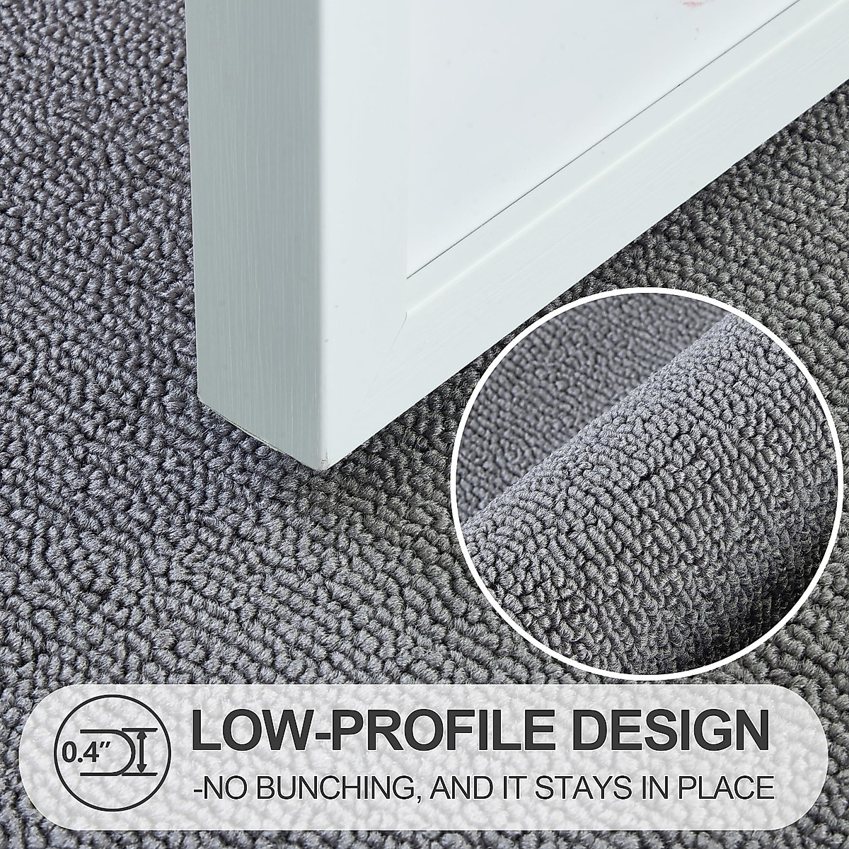 FONEYI Indoor Door Mat, Front Door Rug 24"x36" Non Slip Rubber Backing Door Mats, Low-Profile Absorbent Resist Dirt Entrance Mat Inside Floor Mats for Entryway, Machine Washable Dog door mat, Grey