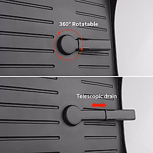 Tomorotec Never Rust Aluminum Dish Rack and Drain Board with Utensil Holder, 2-Tier Kitchen Plate Cup Dish Drying Rack Tray Cutlery Dish Drainer (Matt Rose Gold)