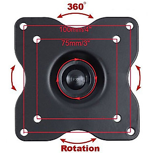 VideoSecu ML411B Adjustable Tilt Swivel Rotation TV Wall Mount Bracket for 19" to 42" LCD LED TV and Monitor (Max 44 lbs, VESA 100/75) Black 1FF