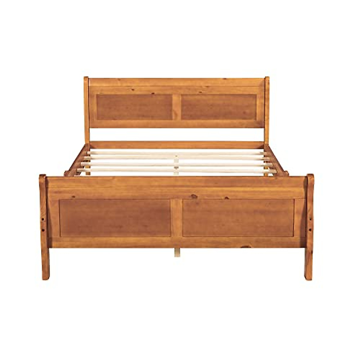 Harper & Bright Designs Full Bed Frame with Headboard and Footboard, Full Size Platform Bed, Wood Kids Full Size Bed Frame for Boys, Girls,No Box Spring Needed,Oak
