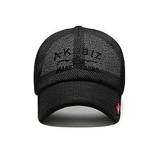 GEGEEN DOMOG Summer Mesh Baseball Cap for Men Women Trucker Mesh Hat Baseball Hats Outdoor Sports Running hat (202246*Black)