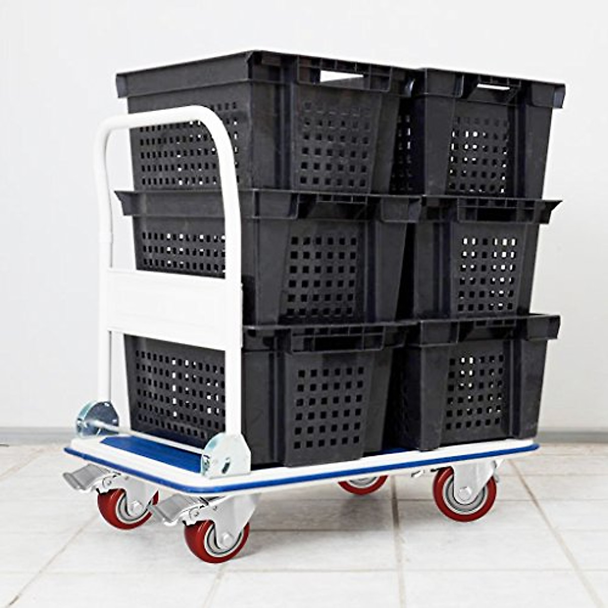 4 inch Heavy Duty Casters Load 1800lbs,Lockable Bearing Caster Wheels with Brakes,Swivel Casters for Furniture and Workbench，Set of 4 (Free Screws)