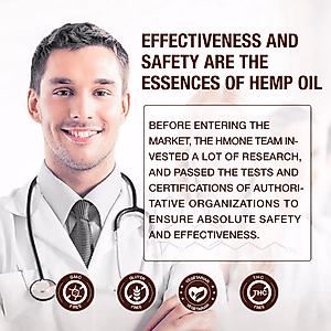 Hemp Oil - 3 Pack - 800,000 Maximum Strength - Pure & CO2 Extract Drops - Organic, Vegan, Non-GMO, Grown in USA