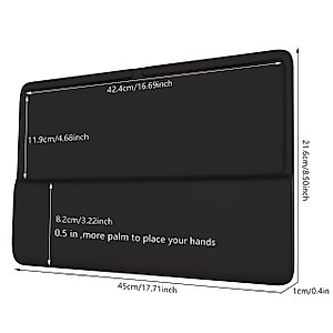 HONKID Keyboard Wrist Rest for Magic Keyboard 2 with Numeric Keypad(MQ052LL/A, A1843) and Magic Keyboard with Touch ID(‎MK2C3LL/A), Slim Keyboard Wrist Rest Relieve Pain & Fatigue
