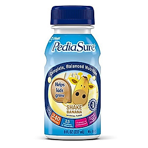PediaSure Grow & Gain Nutrition Shake For Kids, Banana, 8 fl oz (Pack of 24)